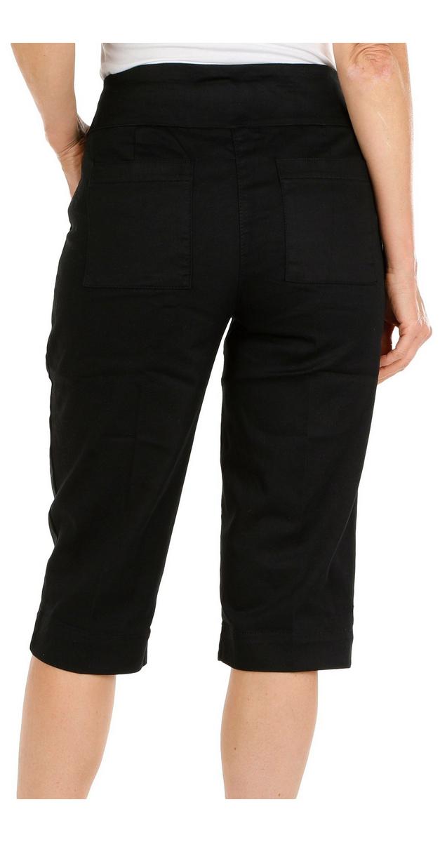 Womens Solid Bermuda Shorts Black Bealls